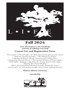 Fillable Online Fall 2024: Your Invitation to the Challenge and Joy of Lifelong Learning Fax ...