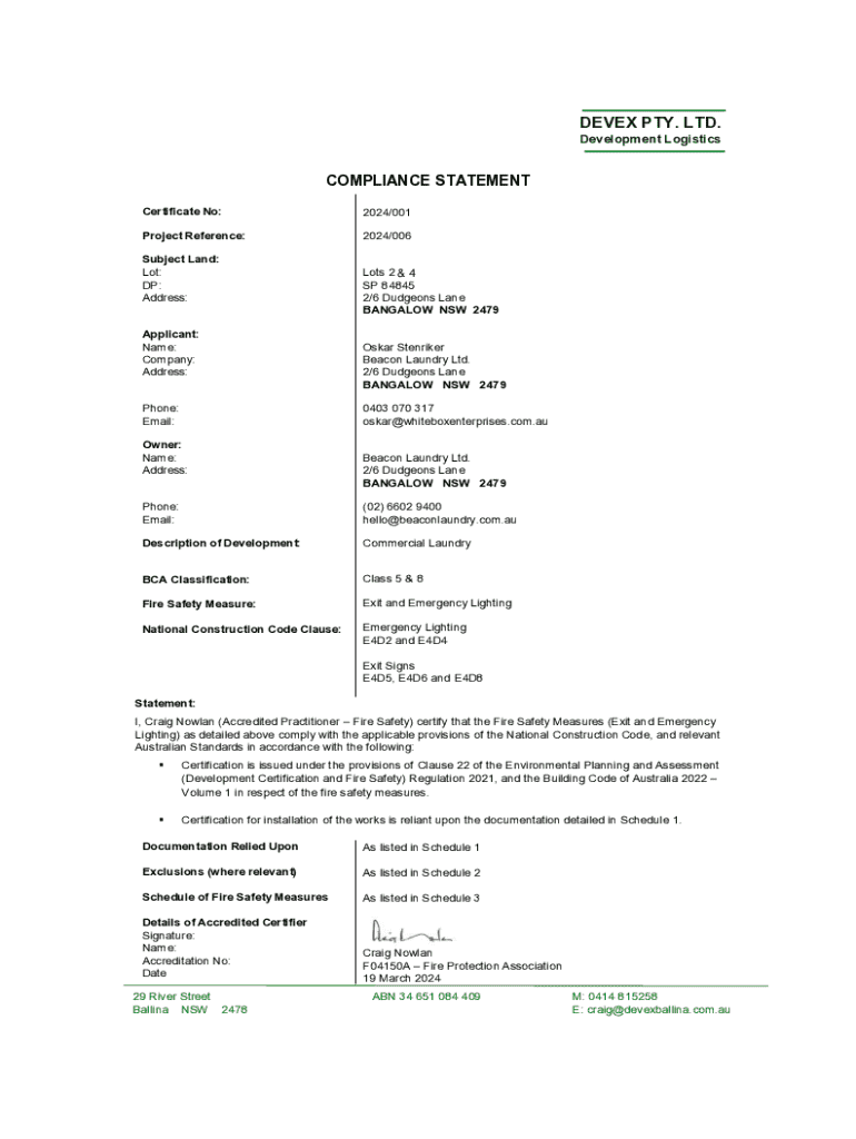 Fillable Online Endorsement (Compliance) Certificate from Fire Practitioner Fax Email Print ...