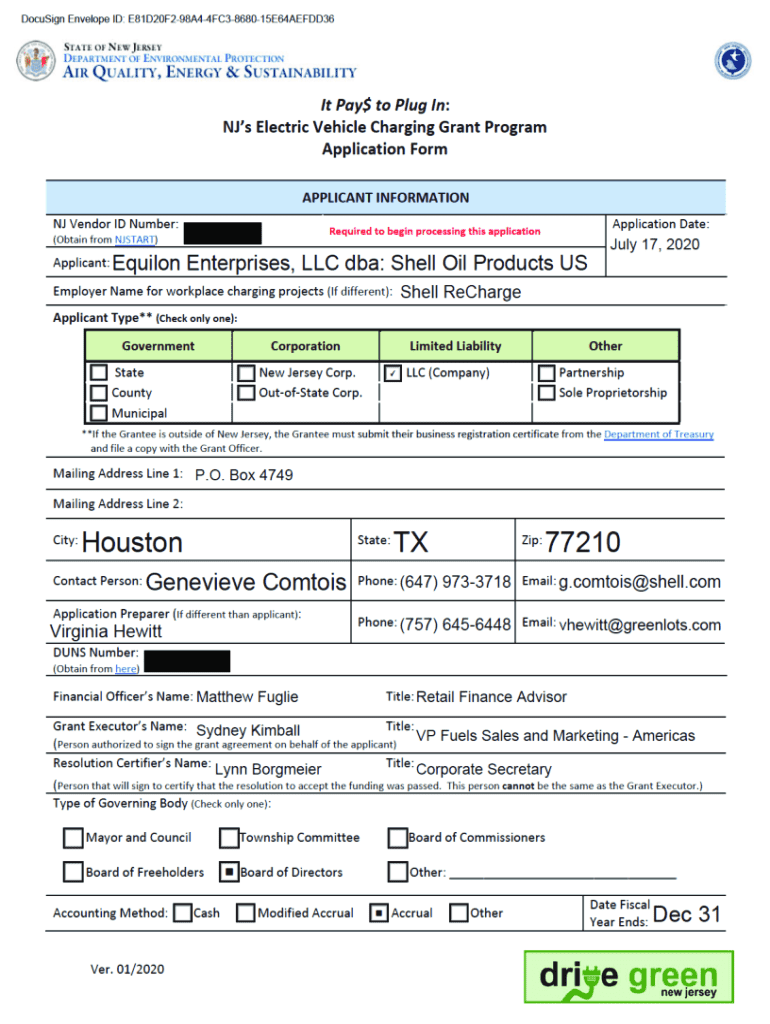 Fillable Online It Pay$ to Plug in: Nj’s Electric Vehicle Charging ...