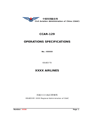 Fillable Online Operations Specifications by Caac Fax Email Print ...