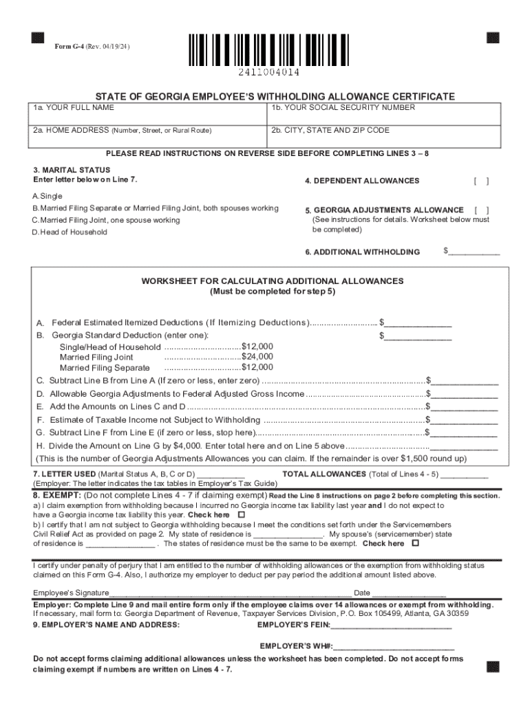 Georgia withholding employer: Fill out & sign online | DocHub