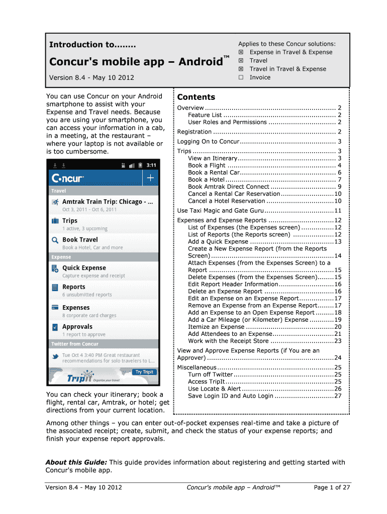 Fillable Online You can use Concur on your Android Fax Email Print ...