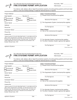 Fillable Online Fire systems permit application fire systems permit ...