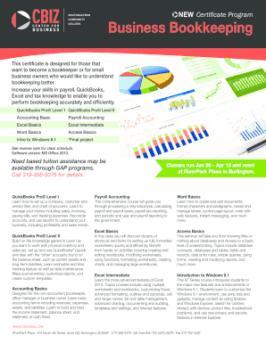 Fillable Online Business Bookkeeping Fax Email Print - pdfFiller