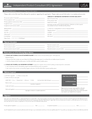 Fillable Online Independent Product Consultant (IPC) Agreement USA Fax Email Print - pdfFiller