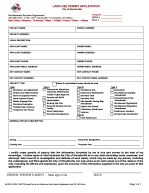 Fillable Online Master Land Use Application Form Fax Email Print ...