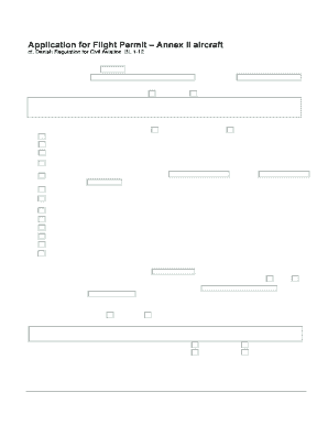Fillable Online Application for Flight Permit Annex II aircraft Fax ...