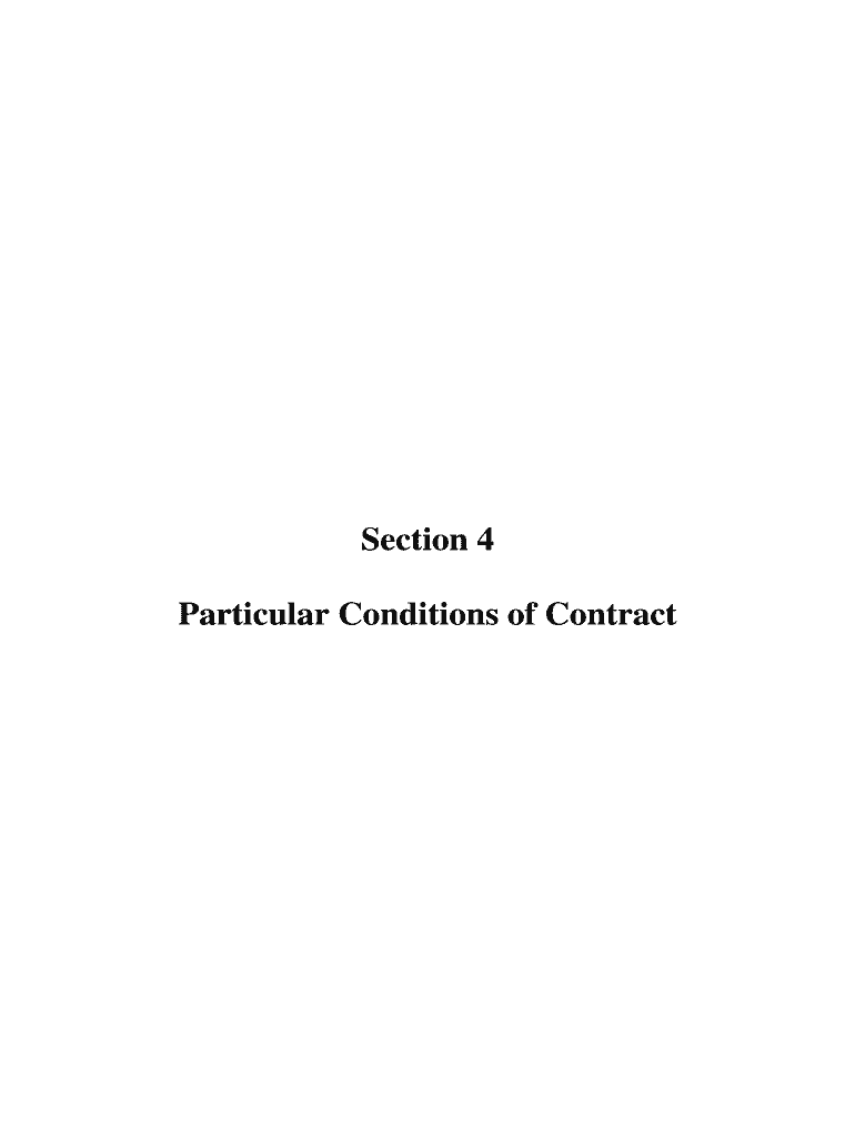 Fillable Online Particular Conditions of Contract Fax Email Print ...