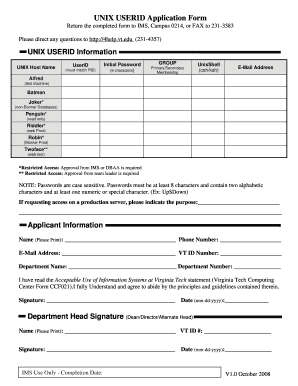 Fillable Online ims vt Download Form - Virginia Tech Fax Email Print ...