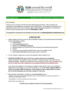 Fillable Online Trip Application Template (All Pages).docx Fax Email ...