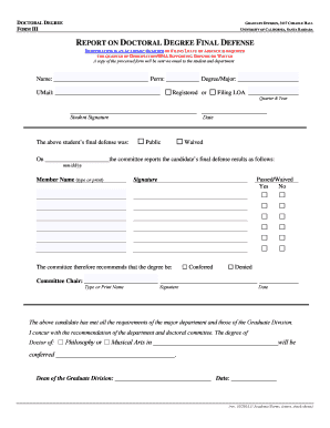 Fillable Online mat ucsb DOCTORAL DEGREE FORM III GRADUATE DIVISION ...