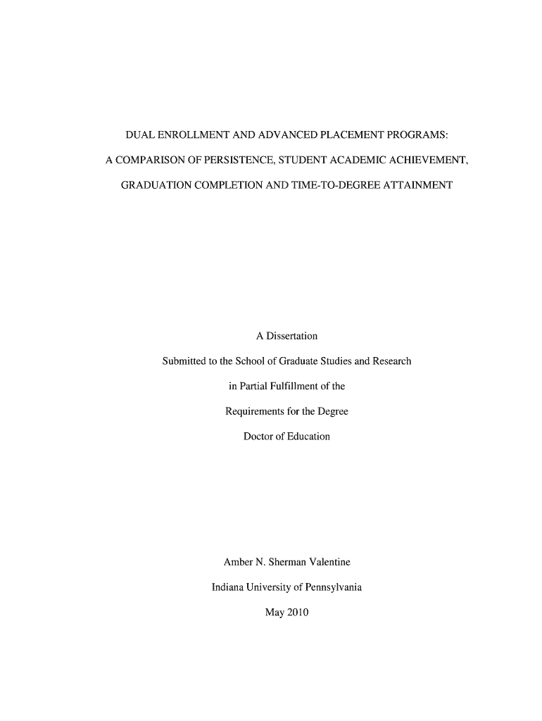 Fillable Online A COMPARISON OF PERSISTENCE, STUDENT ACADEMIC ...