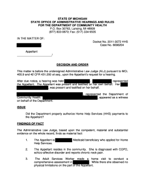 Fillable Online Office of Administrative Hearings / State of Minnesota ...