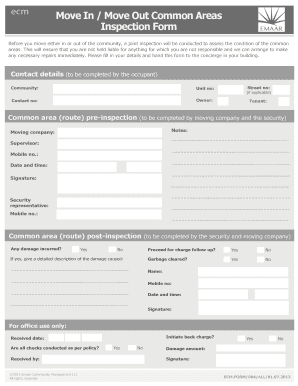 Fillable Online ECMFORM-004-Move In Out Inspection Form - House Fax ...