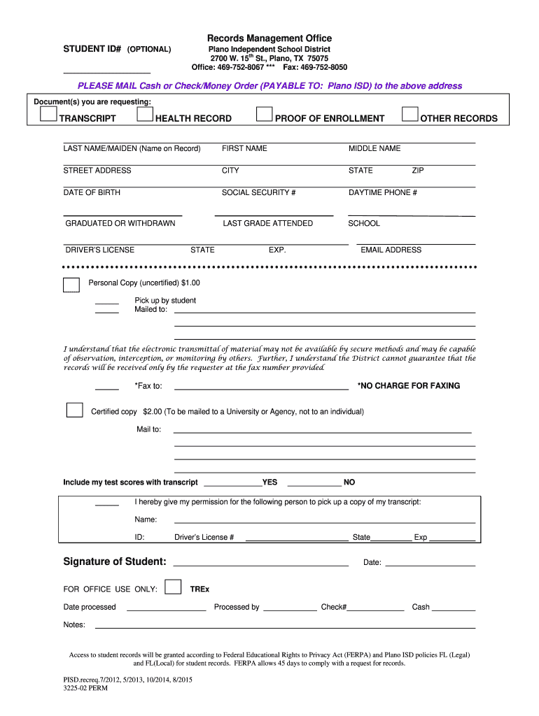 3225 02perm Record Fill Fill Online Printable Fillable Blank PdfFiller