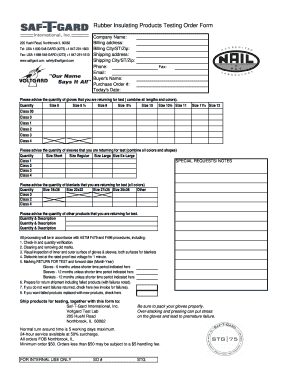 Fillable Online Voltgard Test Form 2013 - unpriced.xlsx - Saf-T-Gard ...