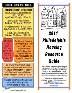 Fillable Online bethesdaproject Philadelphia Housing Resource Guide ...
