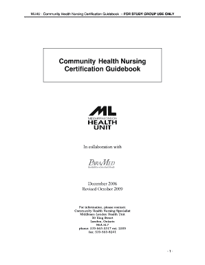 Fillable Online Community Health Nursing Certification Guidebook Fax ...
