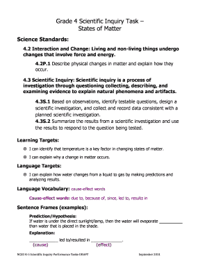 Fillable Online nclack k12 or Scientific Inquiry Performance Task ...
