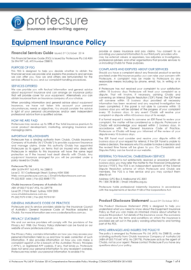 Fillable Online Commercial Equipment Insurance Policy - Renewable ...