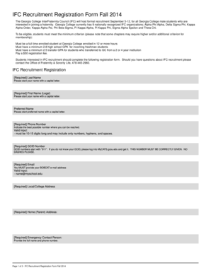 Fillable Online IFC Recruitment Registration Form Fall 2014 - OrgSync ...