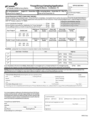 Fillable Online gs-top Troop Camping Application - Camp Rio Blanco 2013 ...