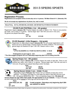 Fillable Online edmonds wednet 2013 Spring registration form - Edmonds ...