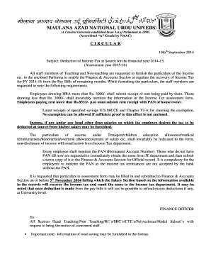 Fillable Online Income Tax assessment form for the financial year 2014 ...