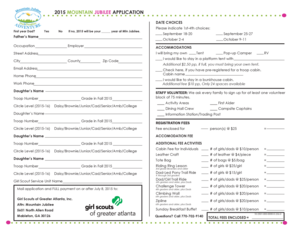 Fillable Online girlscoutsatl 2015 MOUNTAIN JUBILEE APPLICATION - Girl ...