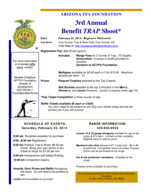 Fillable Online Trap Shoot Registration Flyer 2014 - Al Gage Fax Email ...