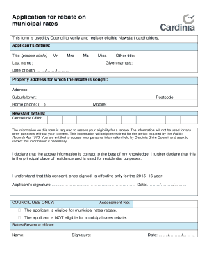 Fillable Online Newstart rebate application form (PDF, 150KB ...