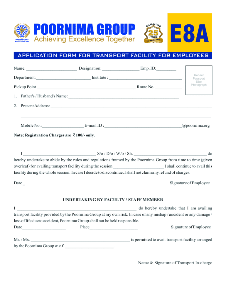Fillable Online Staff formsPoornima Group Fax Email Print - pdfFiller