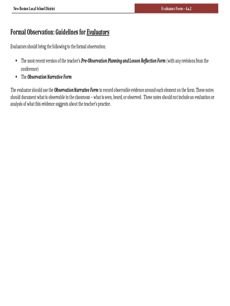 al Observation Guidelines Doc Template | pdfFiller