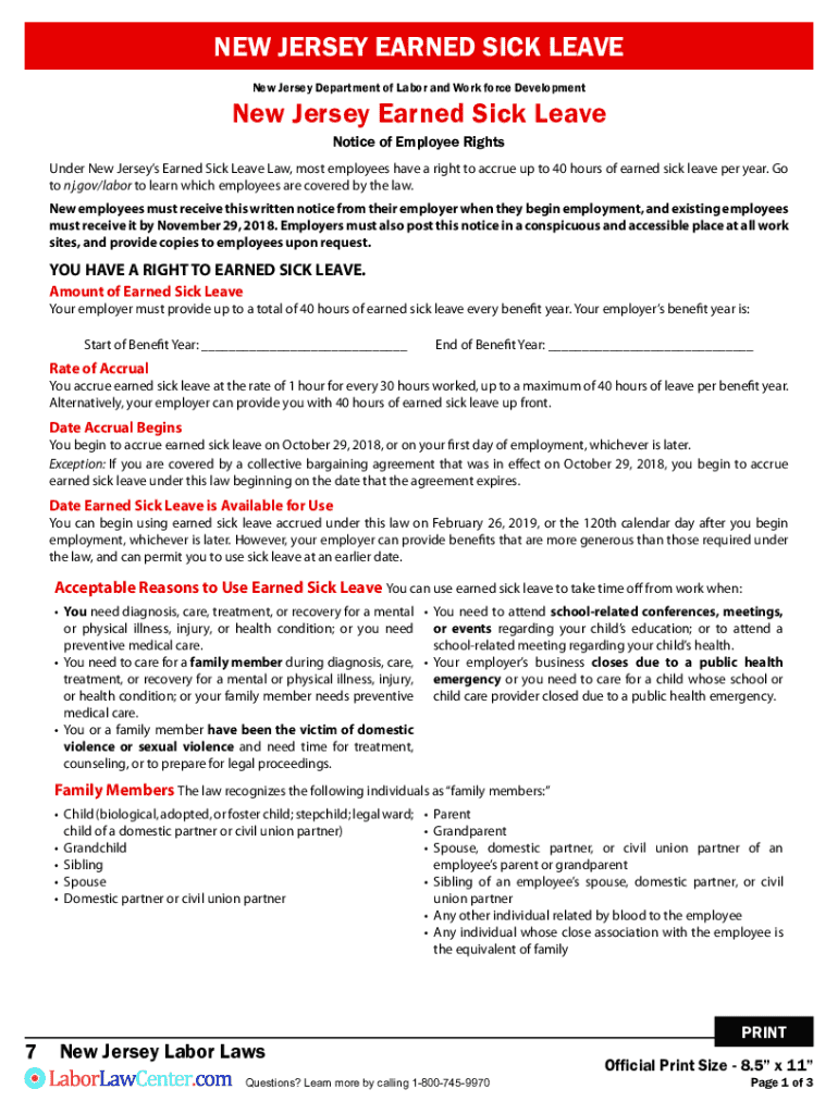 Fillable Online 2025 New Jersey Labor Law PosterState, Federal, OSHA ...