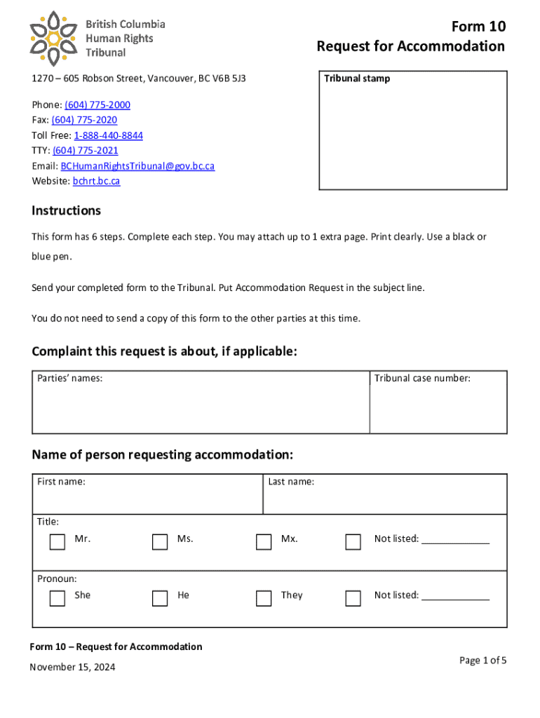 Fillable Online Request for Accommodation Fax Email Print - pdfFiller