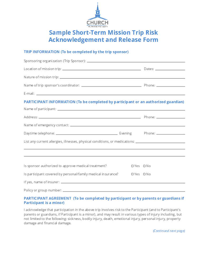 Fillable Online Fillable Online Mission release form - Vineyard Missions Fax ... Fax Email Print ...