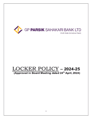 Fillable Online Locker Policy Fax Email Print - pdfFiller