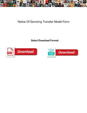 Fillable Online Notice of Servicing Transfer Fax Email Print - pdfFiller