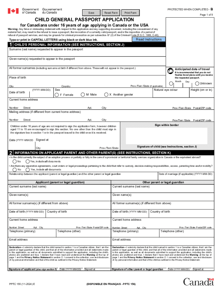 Fillable Online 2024 Form Canada PPTC 054 Fill Online, Printable ...