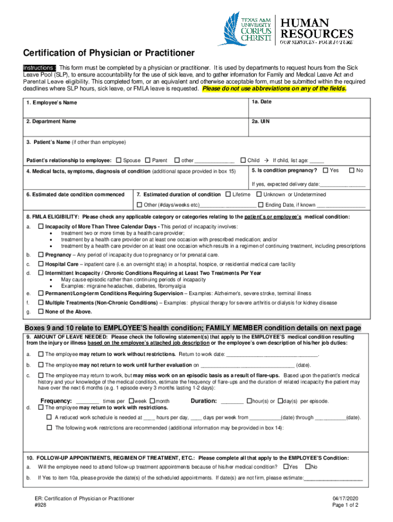Fillable Online Certification of Physician or Practitioner Fax Email Print - pdfFiller
