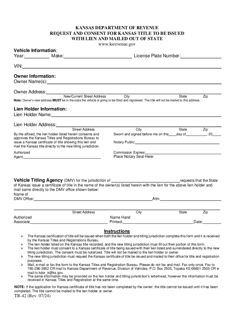 Kansas request title: Fill out & sign online | DocHub