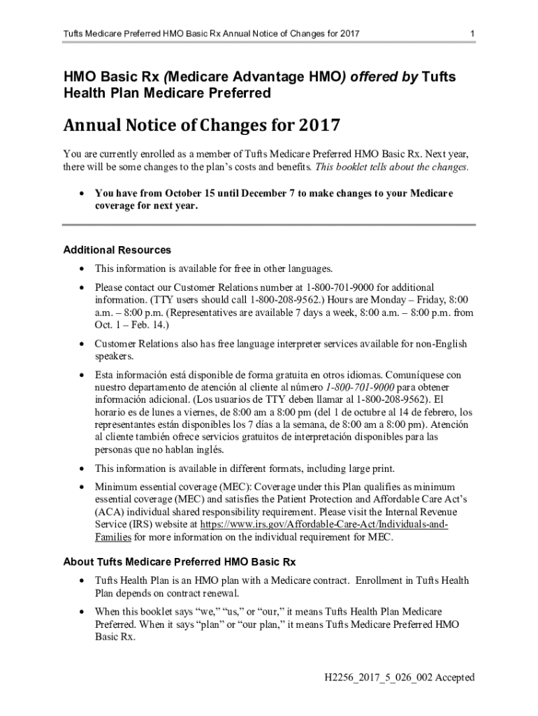 Fillable Online H225620175026002 HMO Basic Rx ANOCBMNPB. Proposed ...