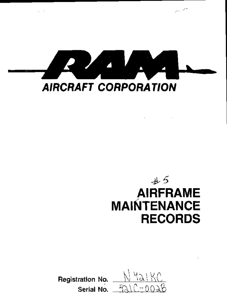 Fillable Online Aircraft Maintenance Log for Cessna 421 Fax Email Print ...
