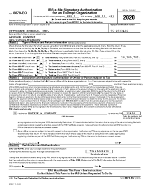 Fillable Online Irs E-file Signature Authorization for an Exempt ...