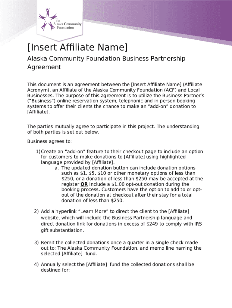 Affiliate Agreement - Fill Online, Printable, , Blank ... Doc Template | pdfFiller