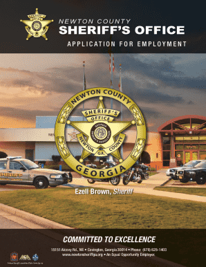 Fillable Online Newton County Sheriff's Office Application for Employment Fax Email Print ...