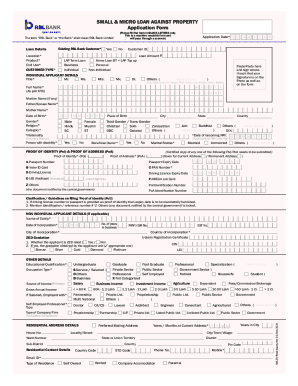 Fillable Online Small & Micro Loan Against Property Fax Email Print ...