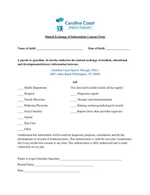 Fillable Online Mutual Exchange of Information Consent Fax Email Print - pdfFiller