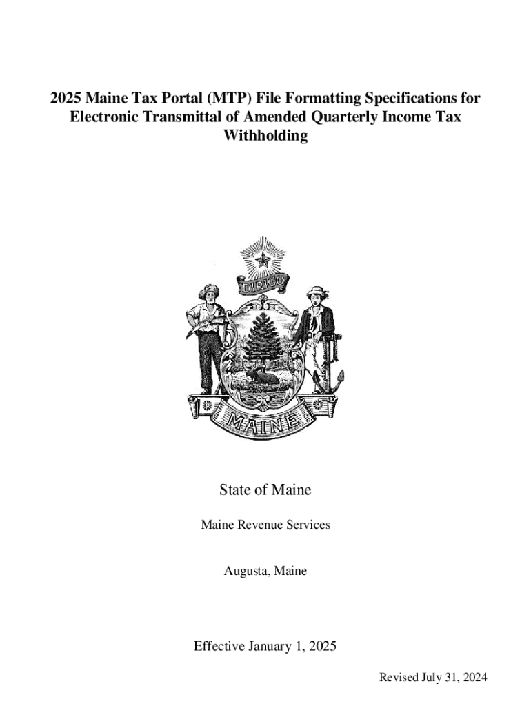 Fillable Online Maine Tax Portal File Formatting Specifications for ...