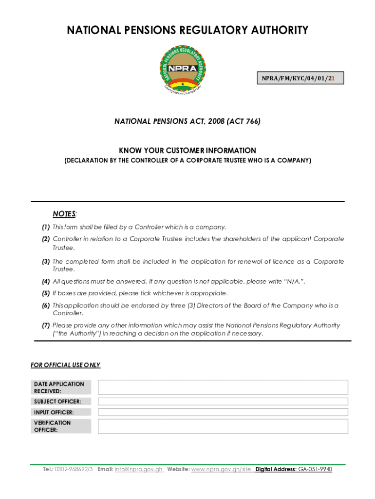 Fillable Online Know Your Customer Information Fax Email Print - pdfFiller